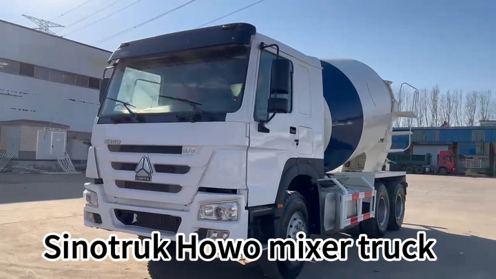 used howo mixer truck 6x4 10wheels 375hp 10/12 cubic left hand mixer ...