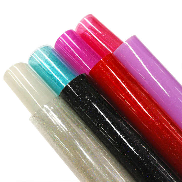 Clear Transparent Glitter PVC Film Sheet - Waterproof & Durable
