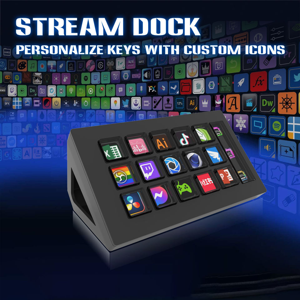 293S Stream Deck Console with Side Monitoring and Visual LCD Keys ...