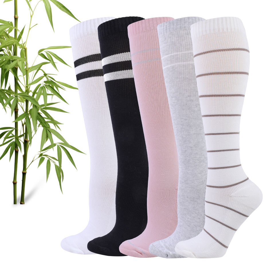 Private Label Compression Socks 80% Bamboo Viscose Soft Breathable Eco ...