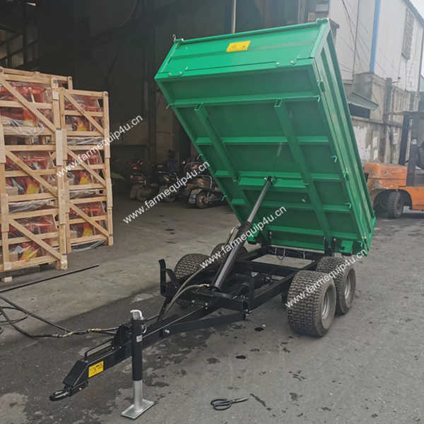 4wheel Compact Tractor Tipper Trailer - Efficient Farm Transport