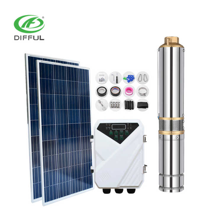 Solar Borehole Deep Well Water Pump - 80m Submersible