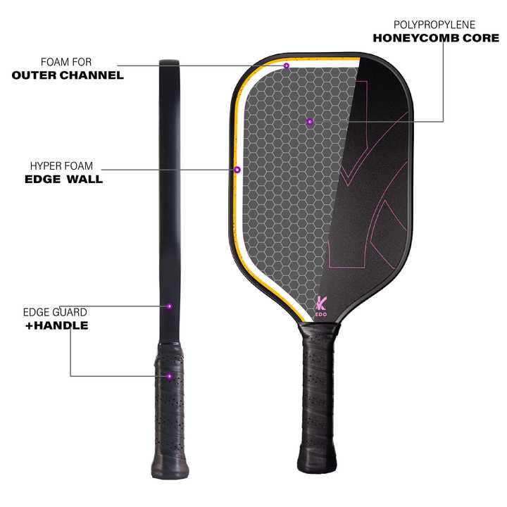 Hybrid Foam Frame Pickleball Paddle New Tech Thermoforming Raw Carbon ...