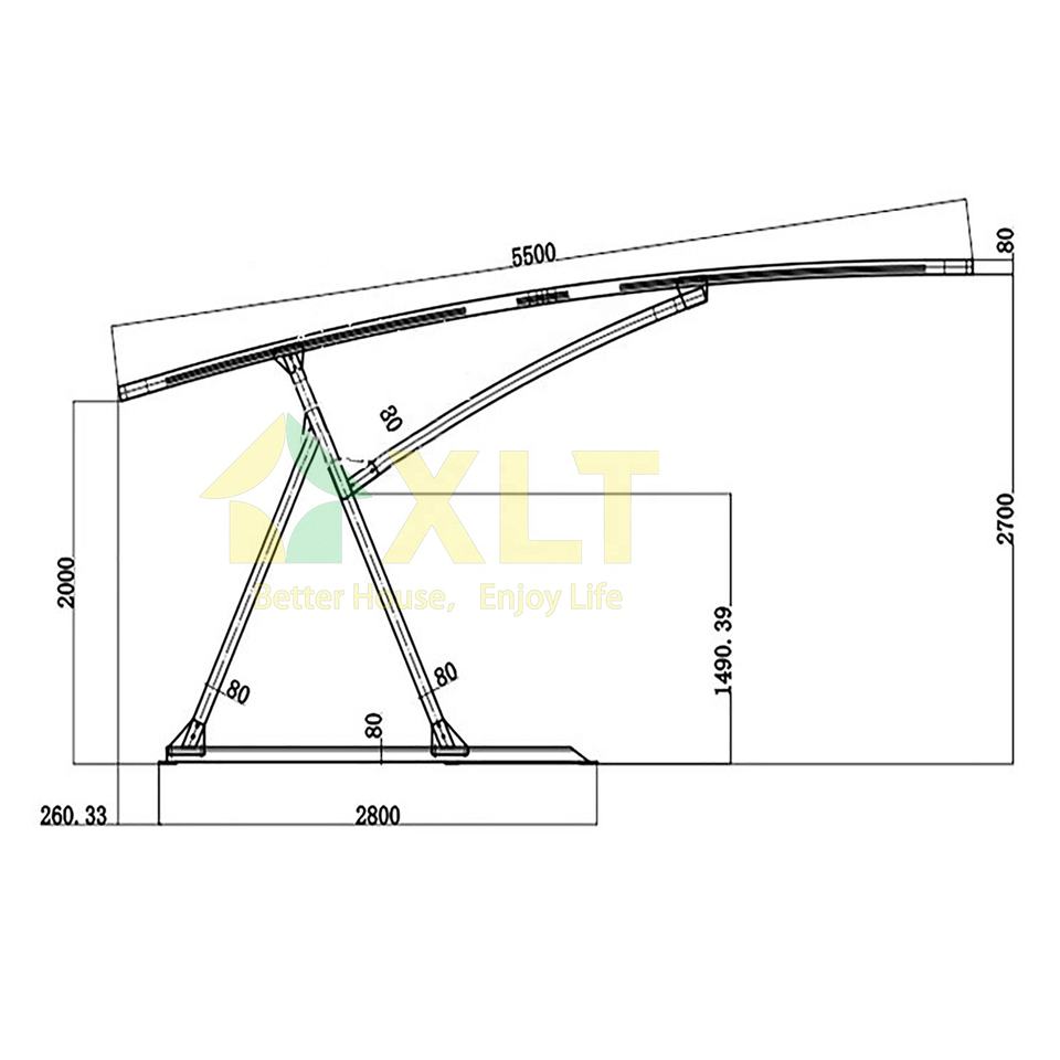 Customized Starshine Steel Carport Canopy PVC Roof Car Parking Tent ...