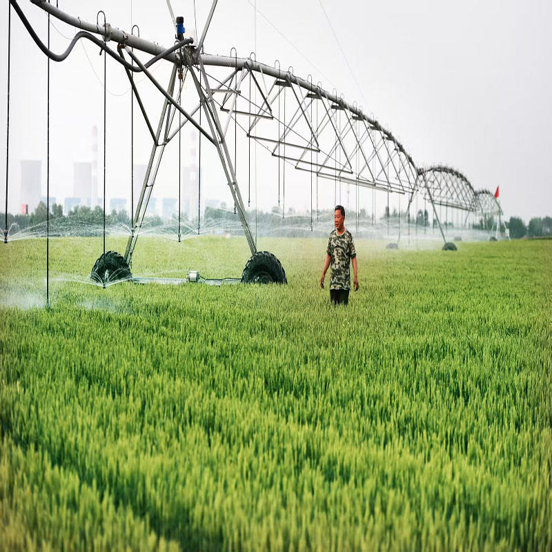 Metal Hub Irrigation Machine 80ha Solar Powered for Middle East Alfalfa ...