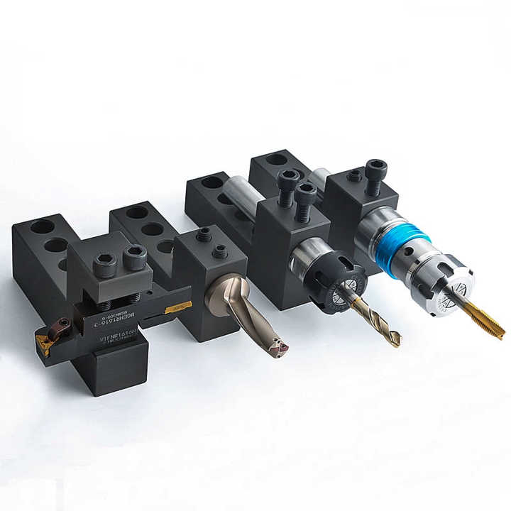 CNC Lathe Four-station Double-hole/L-row Auxiliary Tool Holder for ...