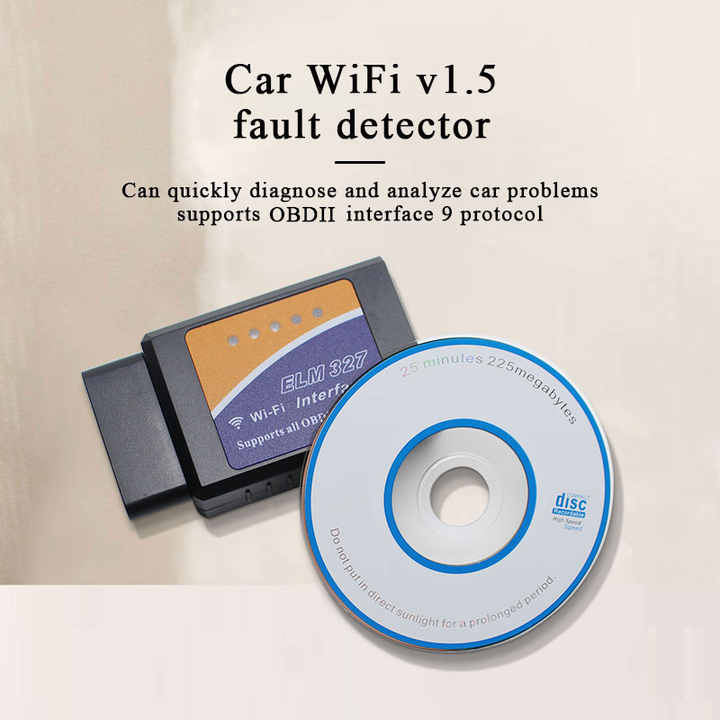 WIFI V1.5 ELM327 OBD CAR SCANNER OBDII SCANNER ELM 327 WI-FI 1.5 OBD2 ...