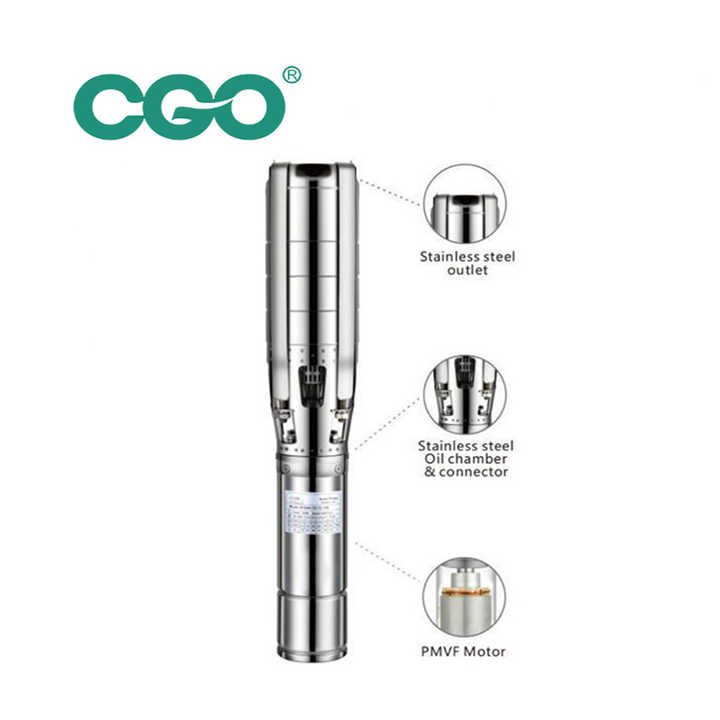 Cgo Pompe Solaire Surpression Forage 4 6 Inch 2200Kw 3Hp Ac Dc Impeller ...