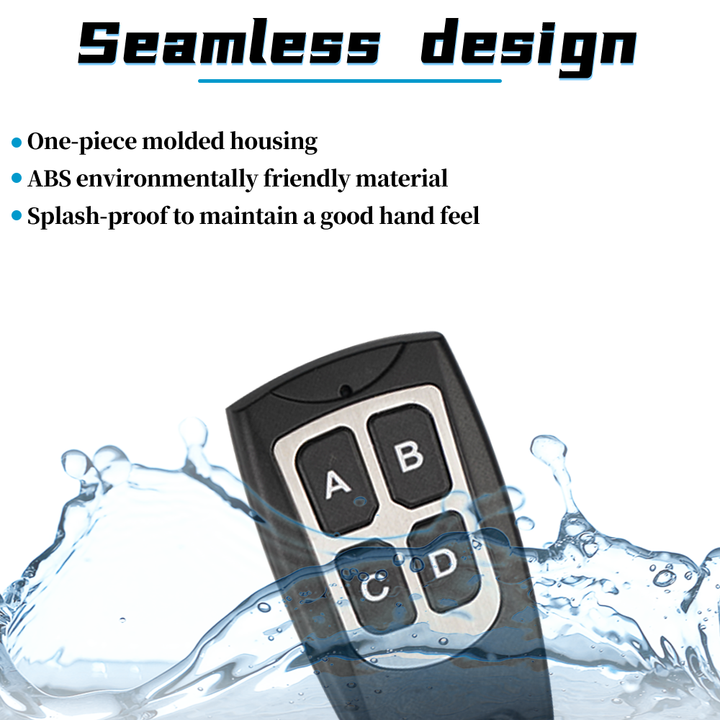 OEM Customizable 433MHz Code Cloning Type Wireless Remote Control 4-Button RF Transmitter for ...