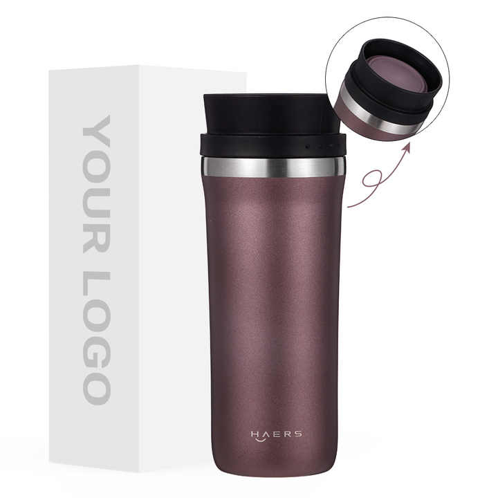 HAERS 2024 New Design Patent 480ml Stainless Steel Vacuum Flask Custom Logo 360 Car Travel ...