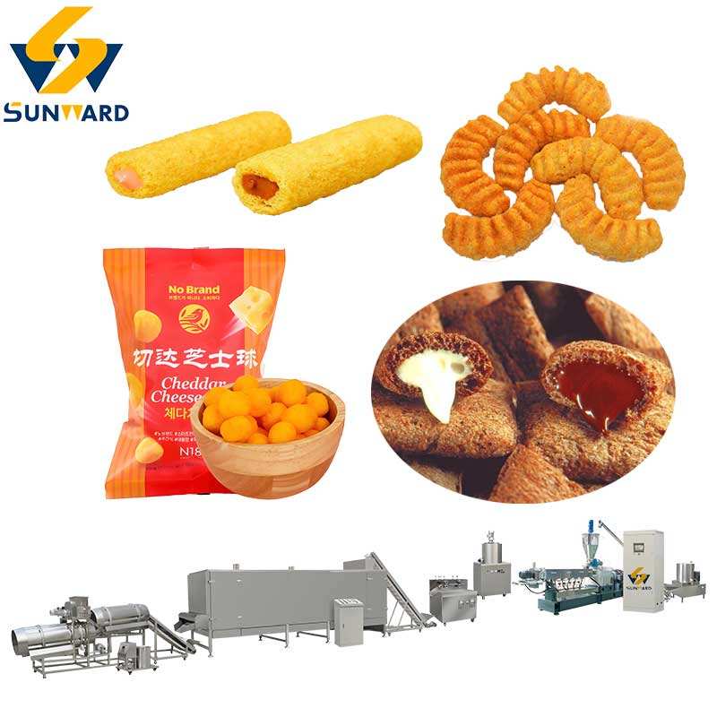 Extruded Snacks Manufacturing Process Machinery Puff Corn Making ...