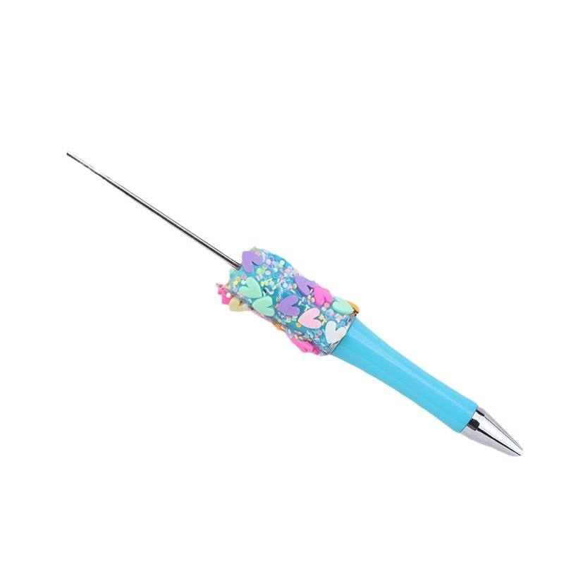 New Diy Heart-shaped Bead Pen, Candy-colored Sequin Ballpoint , Cute ...