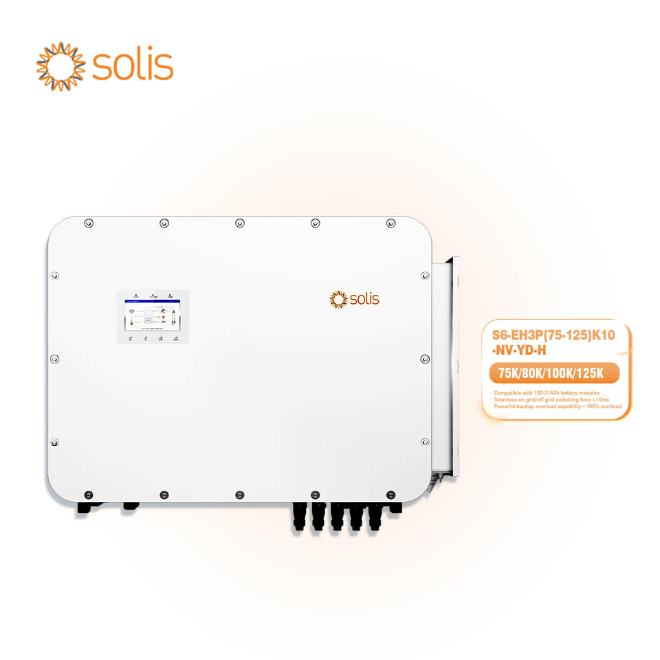 Solis 125 kW Hybrid Inverter Solis S6-EH3P(75-125)K10-NV-YD-H 125KW ...