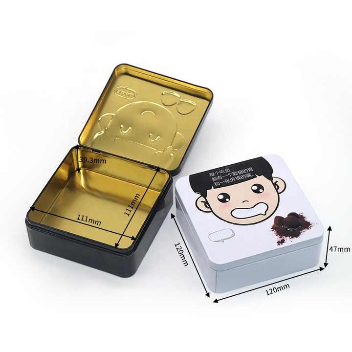 Custom Printed Playing Card Metal Case With Hinged Lid Small Metal ...