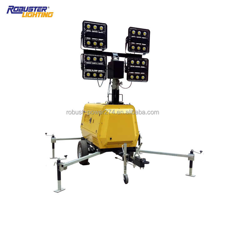 8M Mobile Hydraulic Diesel Lighting Tower - 8kw Generator