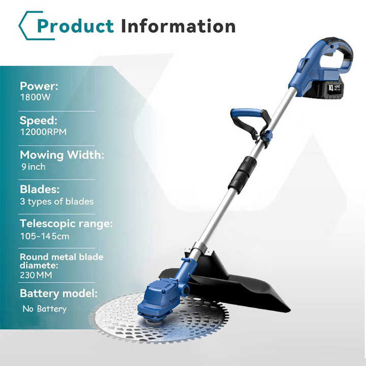 21V Rechargeable Grass Trimmer Cordless Grass Cutter Machine Household ...