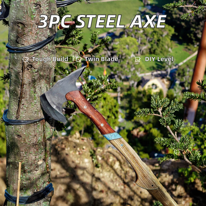 Stainless Steel Double Blade Axe with High Carbon Steel Sheath for DIY ...