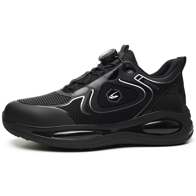 Flying Woven Upper Quick Lacing Breathable Anti-Blocking Steel Toe ...