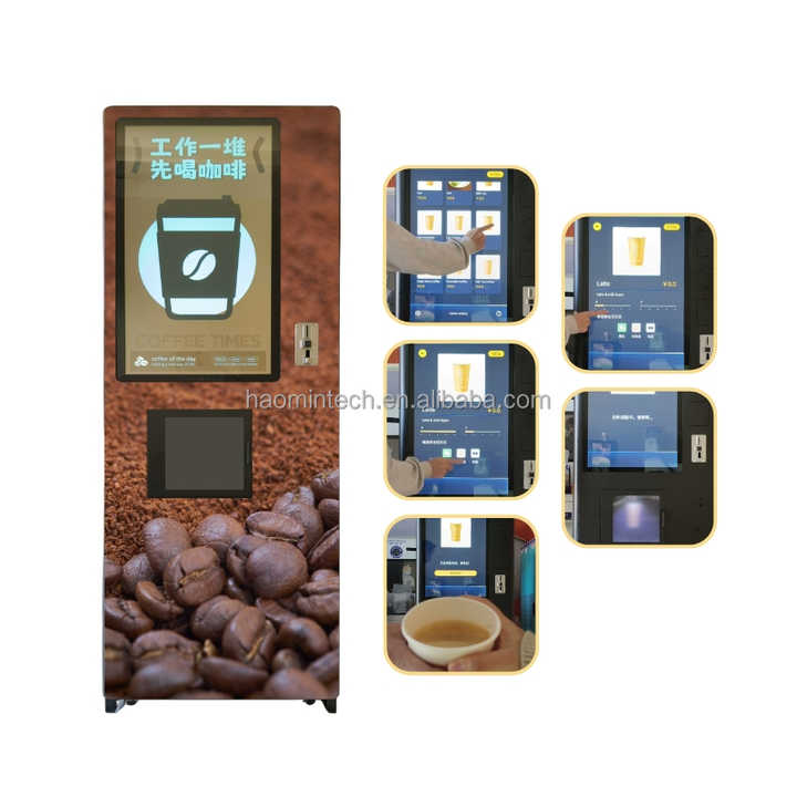 Fully Automatic Instant Coffee Powder Vending Machine Hot Tea and ...
