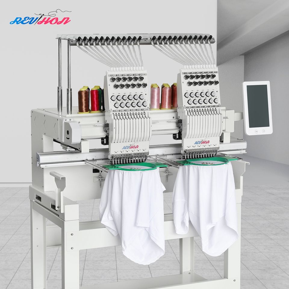 Revhon Two Head Embroidery Machine for Apparel Decoration and Home ...