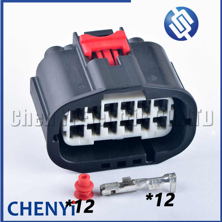 12 Pin Waterproof Connector Car Headlight Plug Front Bumper Radar Plug 7283-2432-30 For Chrysler ...