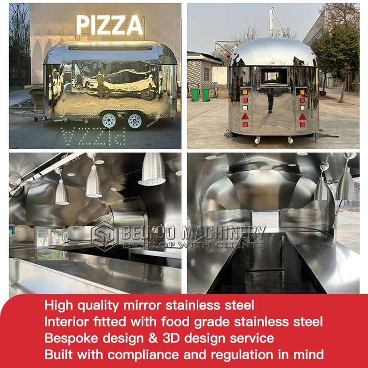 Belyoo Stylish Airstream Food Truck for Restaurant Catering Services ...