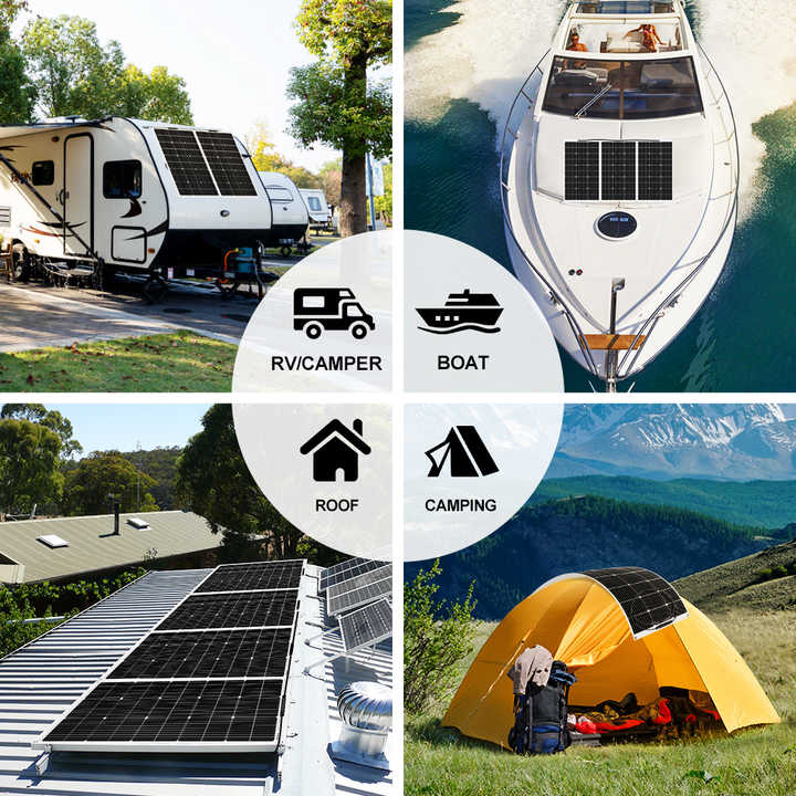 18V 400W Rigid Solar Panel Kit for Home - Waterproof & Efficient