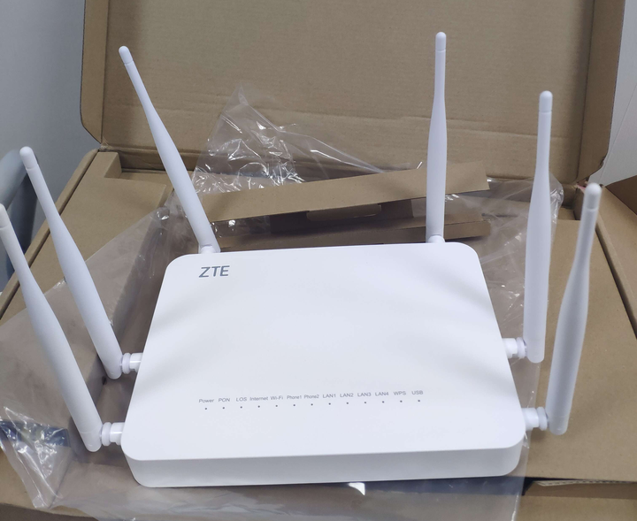 ZTE ZXHN F680 GPON ONU Router 1GE + 3FE + 2POTS + USB + 2.4G และ5G Dual ...