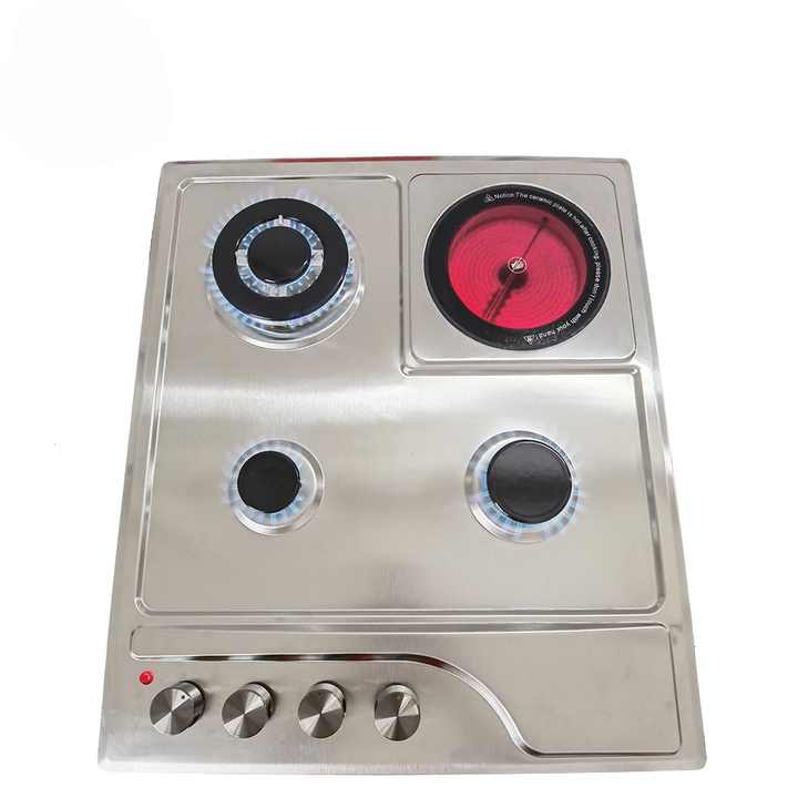 4-Burner Stainless Steel Induction Cooktop Silver Electric Gas Hobs ...