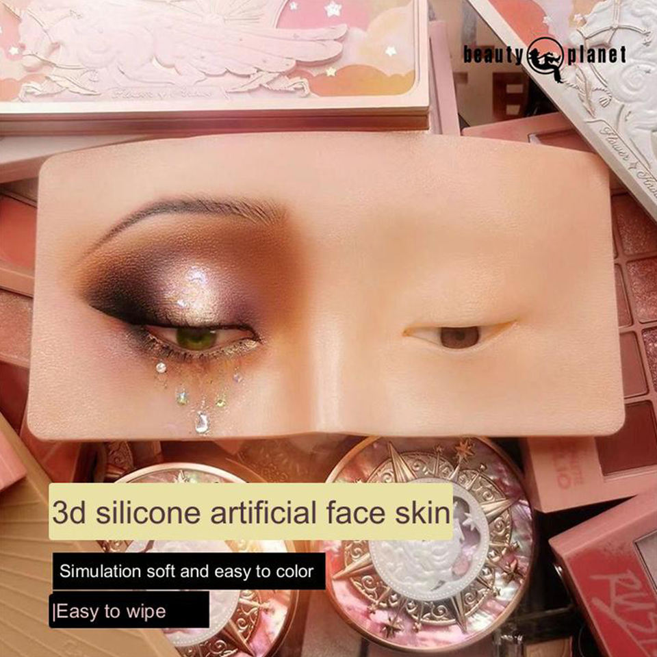 Beauty Planet 5d Eye Mannequin Pad Silicone Practice Eye Permanent Make ...