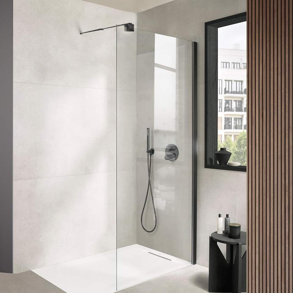 Shower Door Glass Support Bar 300-1200 mm Adjustable Stainless Steel ...