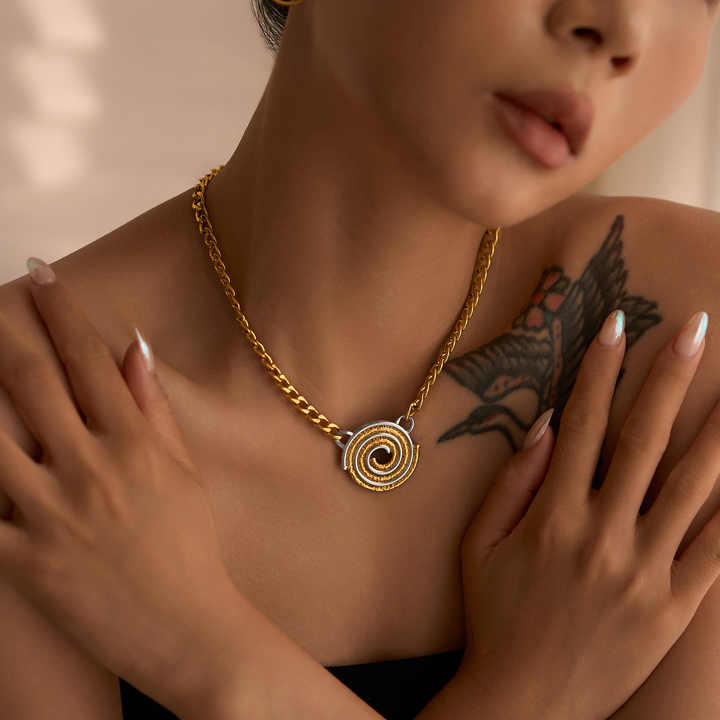 Dazan New Winter Ins 18k Gold Plated Stainless Steel French Ring Modern Design Mixed Round ...