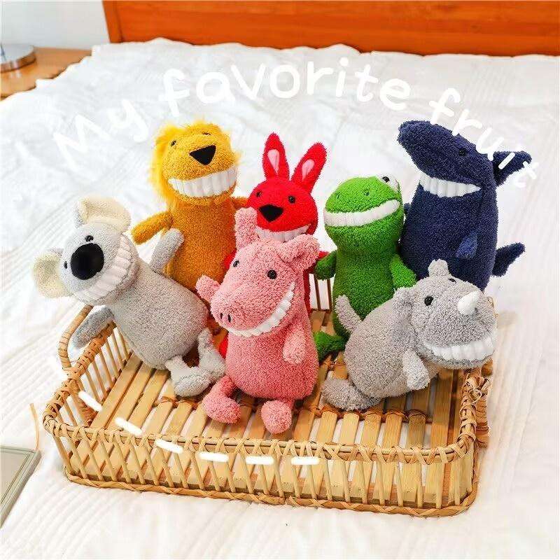 Smile White Teeth Jungle Forest Animal Dolls Dinosaur Lion Fox Pig ...