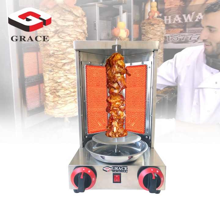 Automatic Rotating Gas Doner Kebab Machine Chicken Shawarma Grill ...