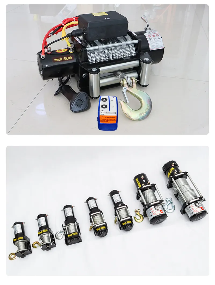 12000lb Winch - Powerful Electric Winch with Remote Control
