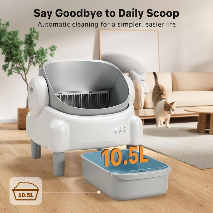 Automatic Self-Cleaning Cat Litter Box Low Noise Deodorize Easy Clean ...