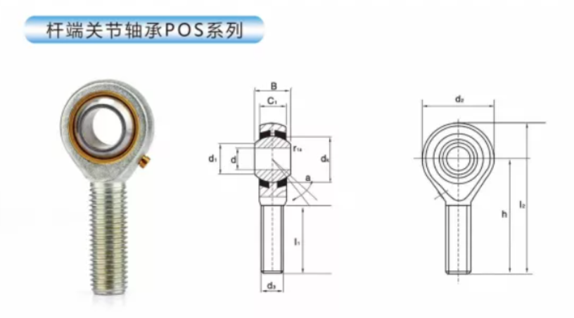 High Quality Grooved Eyeball Bearings Slewing Joint Bearings POS10 ...