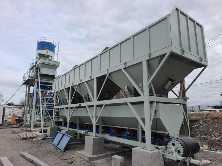 Concrete Batching Plant 50m3/h Stationary Mixing Station with Siemens ...