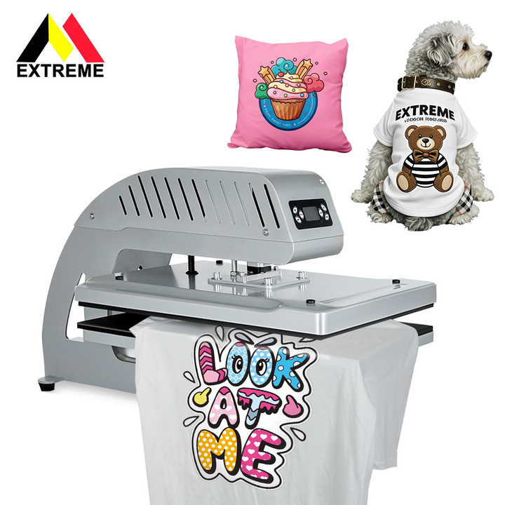 High Quality 38*38cm Automatic Heat Press Machine with LCD Screen Key Controller Heat Transfer ...