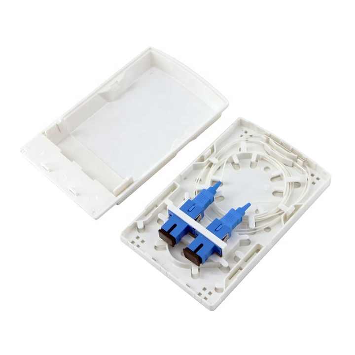 indoor 2 core fiber termination box optical mini wall outlet faceplate ...