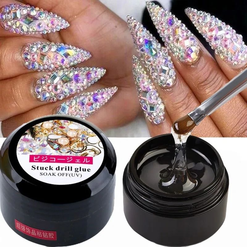 8ML Nail Art Rhinestone Gel Glue - Fast Drying UV Adhesive