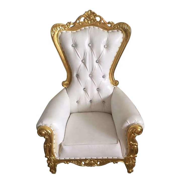 Luxury Gold High Back Royal Kids King Throne Chair for Weddings