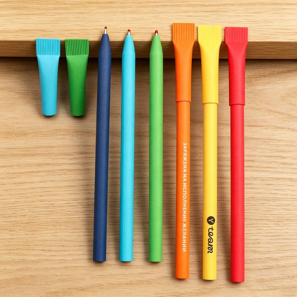 Eco-Friendly Kraft Paper Natural Paper Tube Ballpoint Pens Premium Gel ...