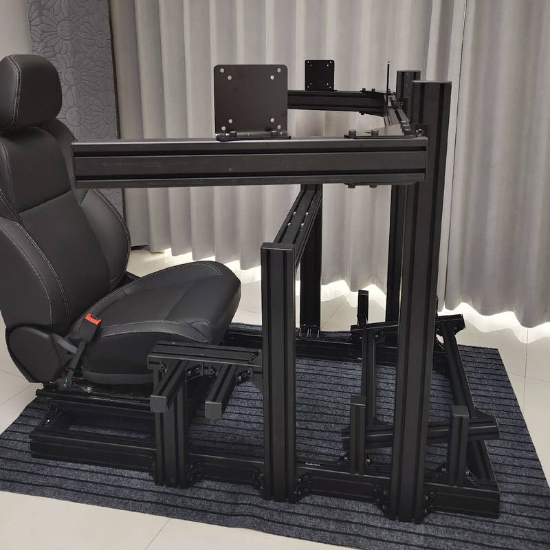 Professional Racing Sim Simulator Cockpit Rig with Triple Screen Stands ...