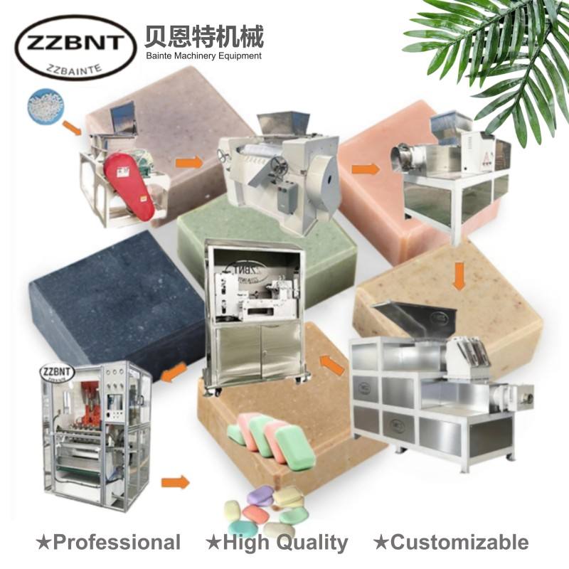 ZZBNT Factory Sale 1000KG/H Bath Toilet Soap Making Machine Bar Soap ...
