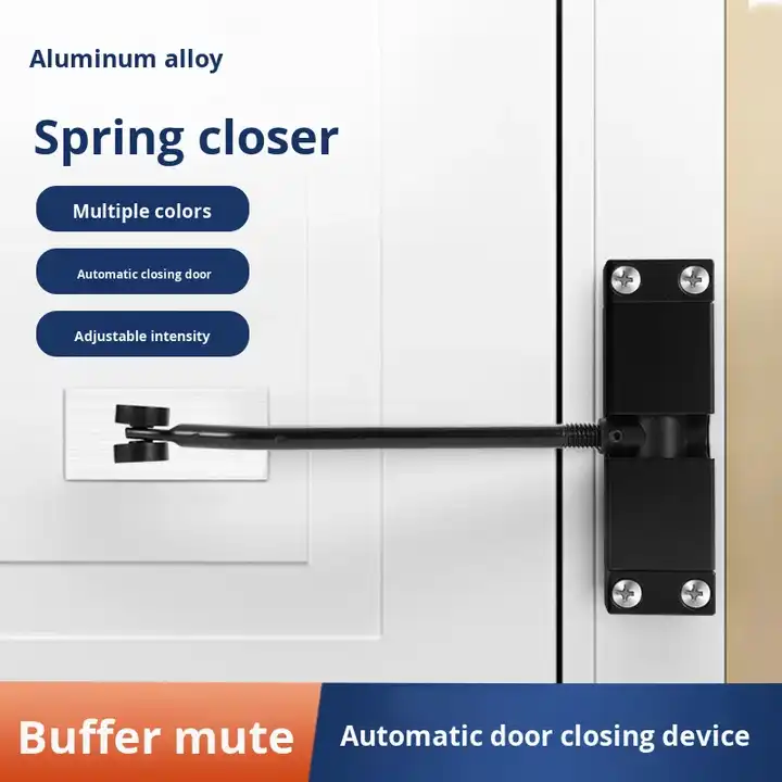 Silent Spring Automatic Door Closer Aluminum Alloy & Wood Simple Design ...