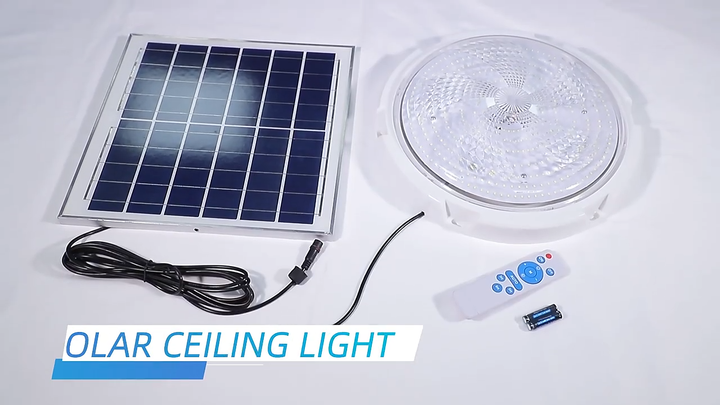 Hofoled Solar Panel Powered Ceiling Lamp LED Waterproof