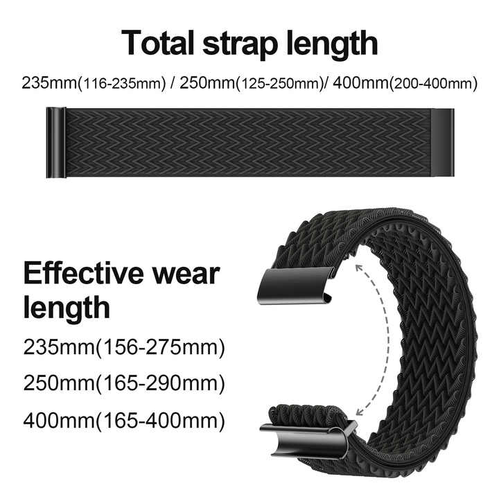 Smart Watch Adjustable Bracelet 4.0 Compatible Elastic Wave Pattern ...