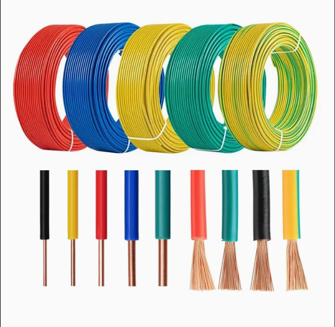 BV Copper Electric Cable PVC Insulated Stranded Cu Single Core House ...
