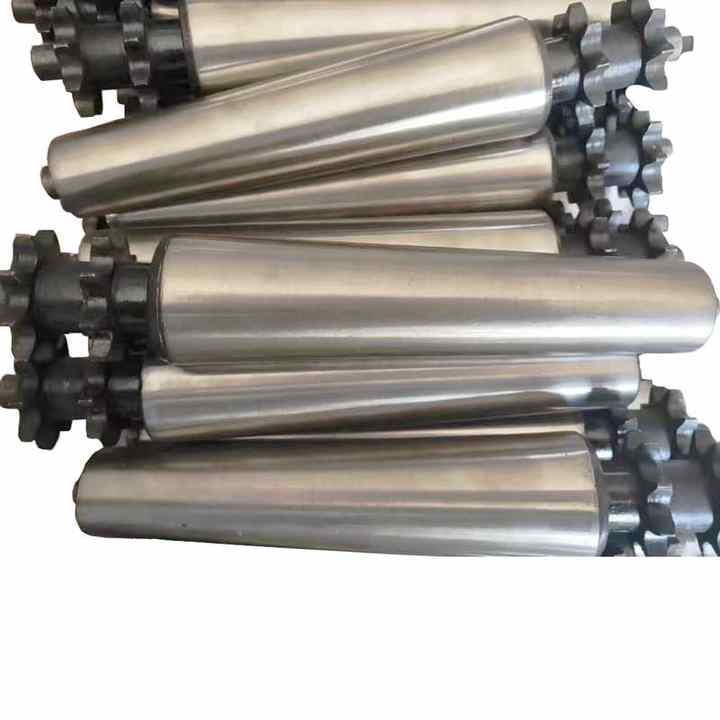 Curved Roller Conveyor Double Chain Galvanized/Nickel Plated Cone Power ...